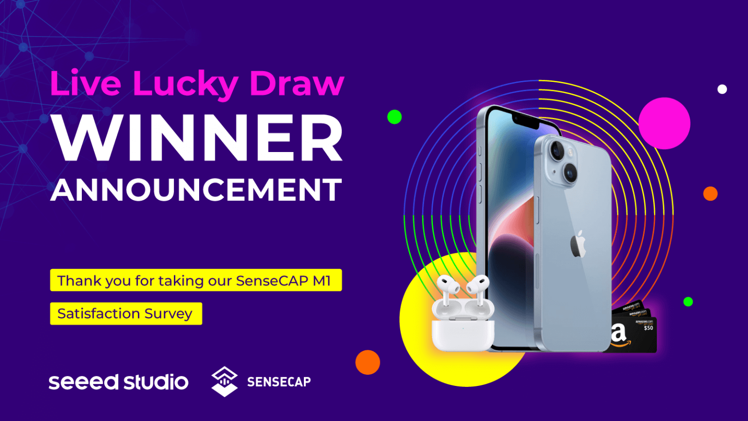 Winner Announcement of the Live Lucky Draw on Discord - SenseCAP M1/M2 ...